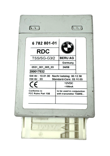 07-10 OEM BMW E93 328 335 Tire Pressure Control Module Unit TPMS ...