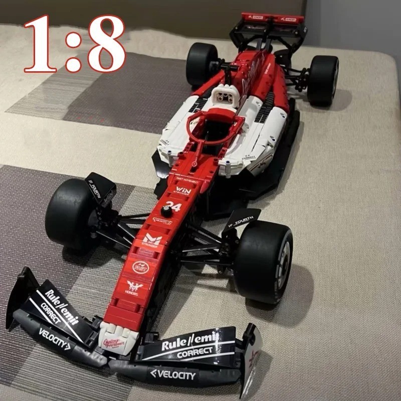 1:8 F1 Race Cars Building Sets MOC Building Blocks Car Cool Collectible ...