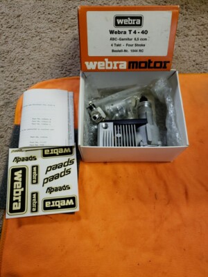 Webra Engine - Webra T4-40 ABC 6.5ccm 4-Stroke Motor - New in box! Part 1044 RC | eBay