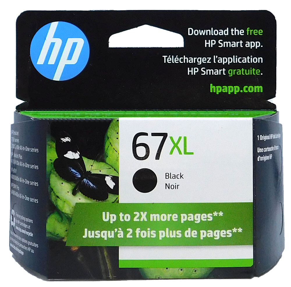 Genuine HP 67XL Black High Yield Ink Cartridge 3YM57AN | eBay