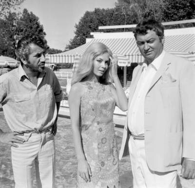 Daniel Gelin Michele Mercier Michel de Re a scene from film b- 1966 Old ...