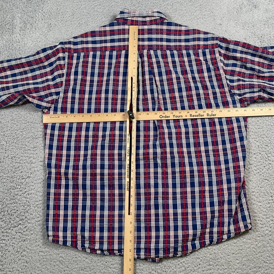 Brooks Brothers Shirt Men's Large Traditional Fit Long Sleeve Blue Red ...