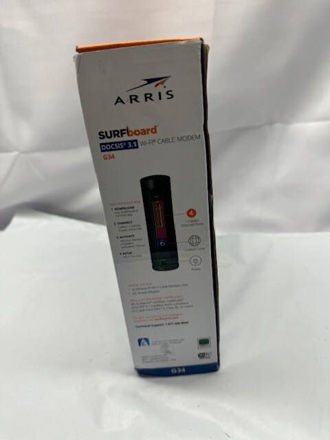 Arris SURFboard G34 WiFi-6 Cable Modem Dual-Band AX3000 *New-Box Damage ...