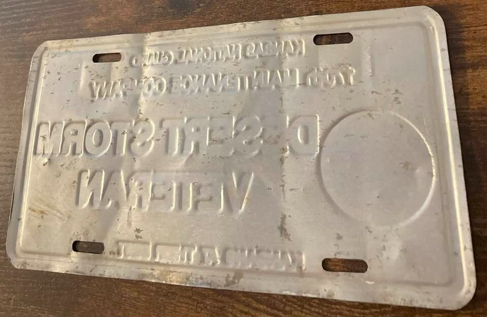 Kansas National Guard Booster License Plate 170th Maintenance Co Desert ...