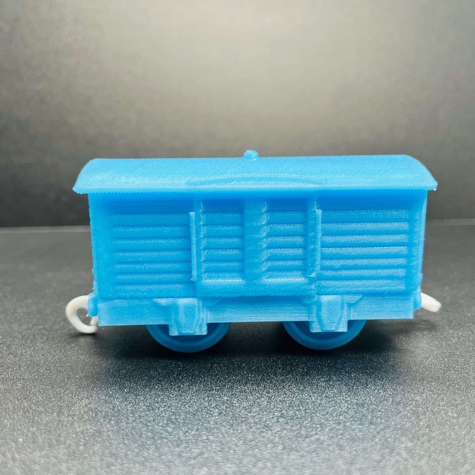 Thomas & Friends Trackmaster CUSTOM Blue Glow In Dark Box Car Train ...