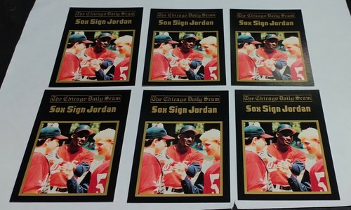 (6) Michael Jordan Baseball ODDBALL Chicago White Sox Sign Jordan Cards ...