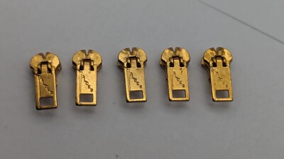Vintage Lot Of 5 Waldes Brass Color Zipper Pull Pulls Tab Puller LOOK ...