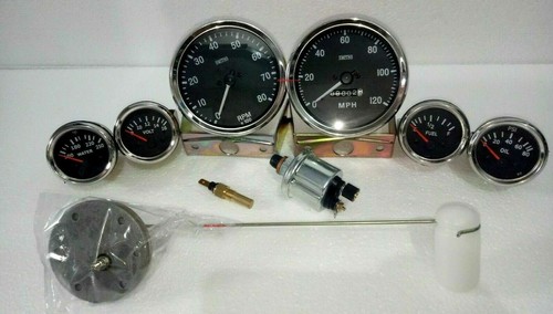 Smiths 52mmTemp+Oil+Volt+Fuel+Speedo+Tacho 100 mm With 3 sender Units ...