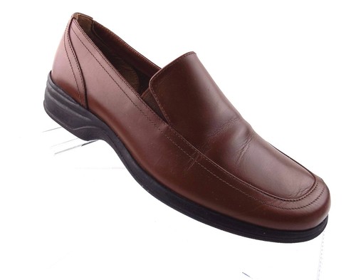 Drexlite Womens Slip On Leather Shoes Career Size 7M Brown Made in ...