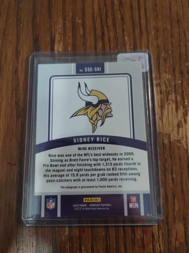 2024 donruss football Sidney Rice Signature Series Auto #SSE-SRI | eBay
