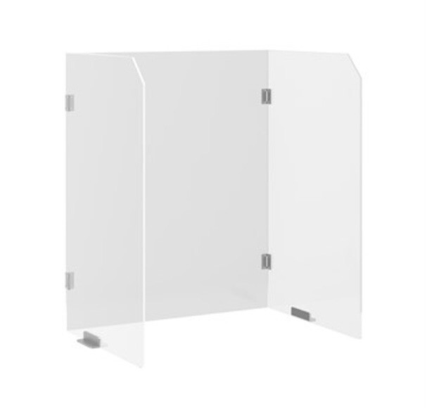 Safco 7511CL Partition Divider 3-Side Hinged Clear Alcove Screen | eBay