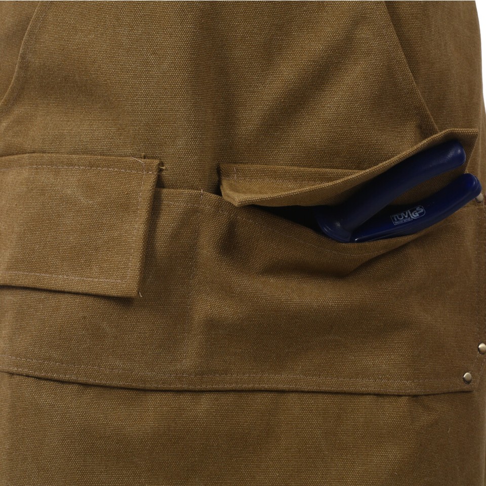 Long Heavy Duty Canvas Tool Apron Carpenter Woodworking Apron, 16 Oz ...