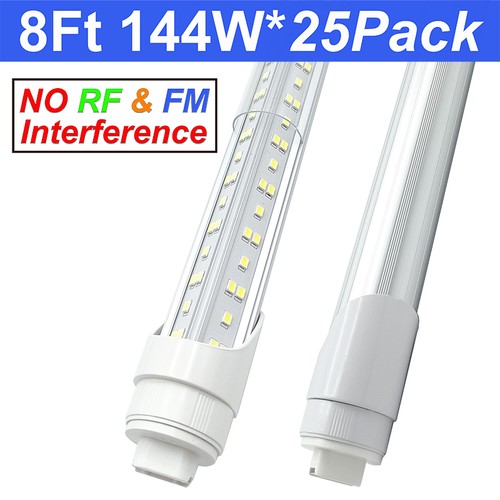 25Pack 96" HO LED Tube Light R17D Base Rotatable 8FT LED Shop Light ...