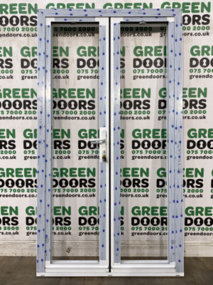 THIN NARROW FRENCH DOORS EXTERNAL WHITE ALUMINIUM EXTERIOR ALI NEW ALU ...