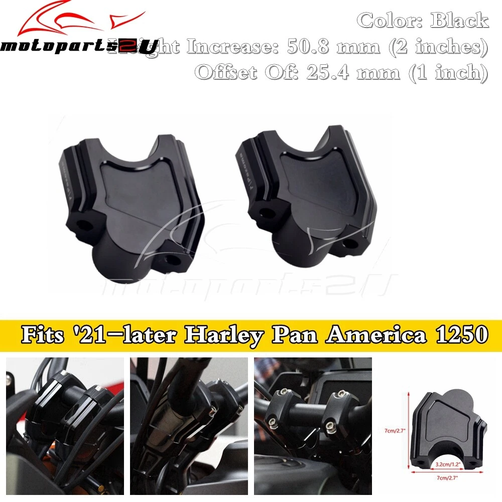 Pair Aluminum Handlebar Risers For Harley Sportster S 1250S