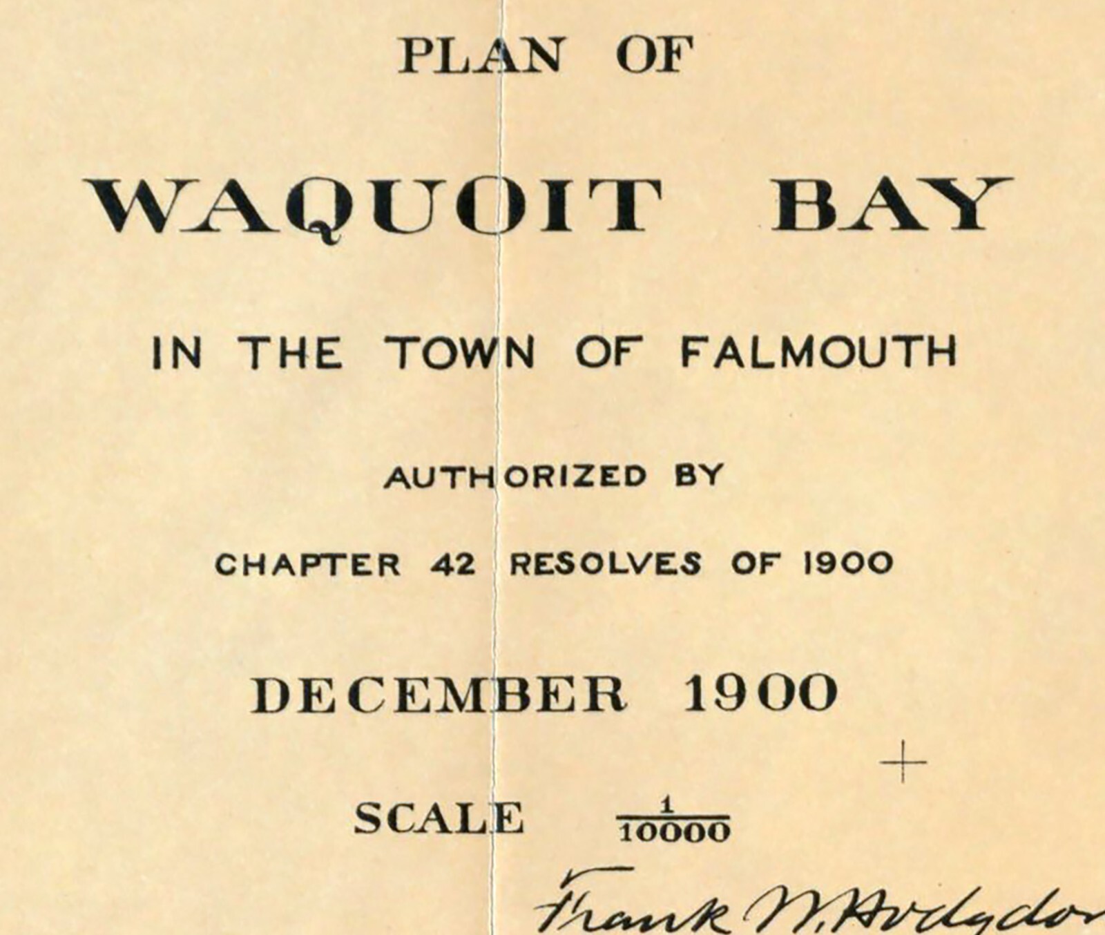 1900 Map of Waquoit Bay Falmouth Massachusetts | eBay