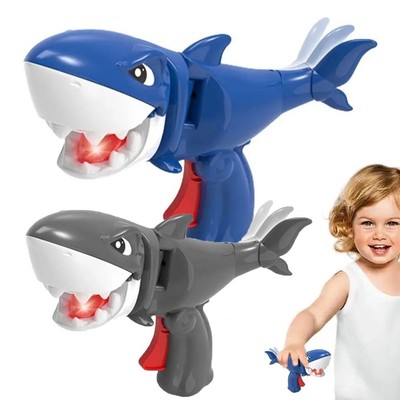 Simulated Pressing Shark Toy Plastic Light Up Shark Toy Swing Shark ...