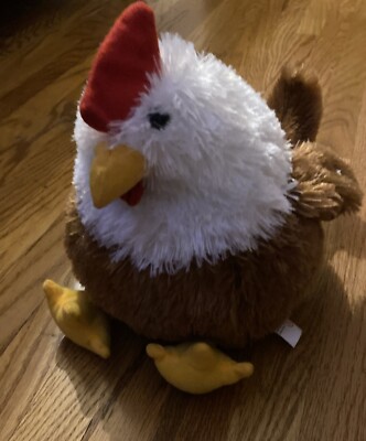Chicken Hen Rooster Plush Stuffed Animal Toy Brown -2” By Hug Fun Farm ...