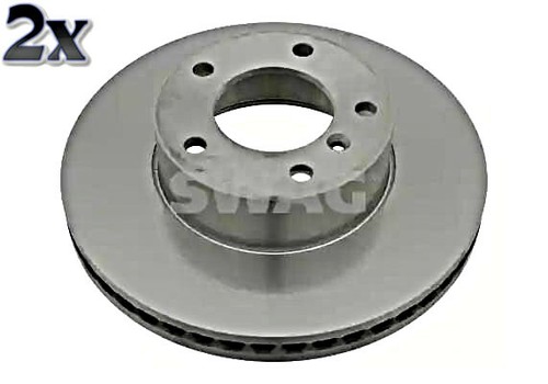 SWAG x2 pcs Brake Disc Front For MERCEDES W460 W461 W463 79-00 ...