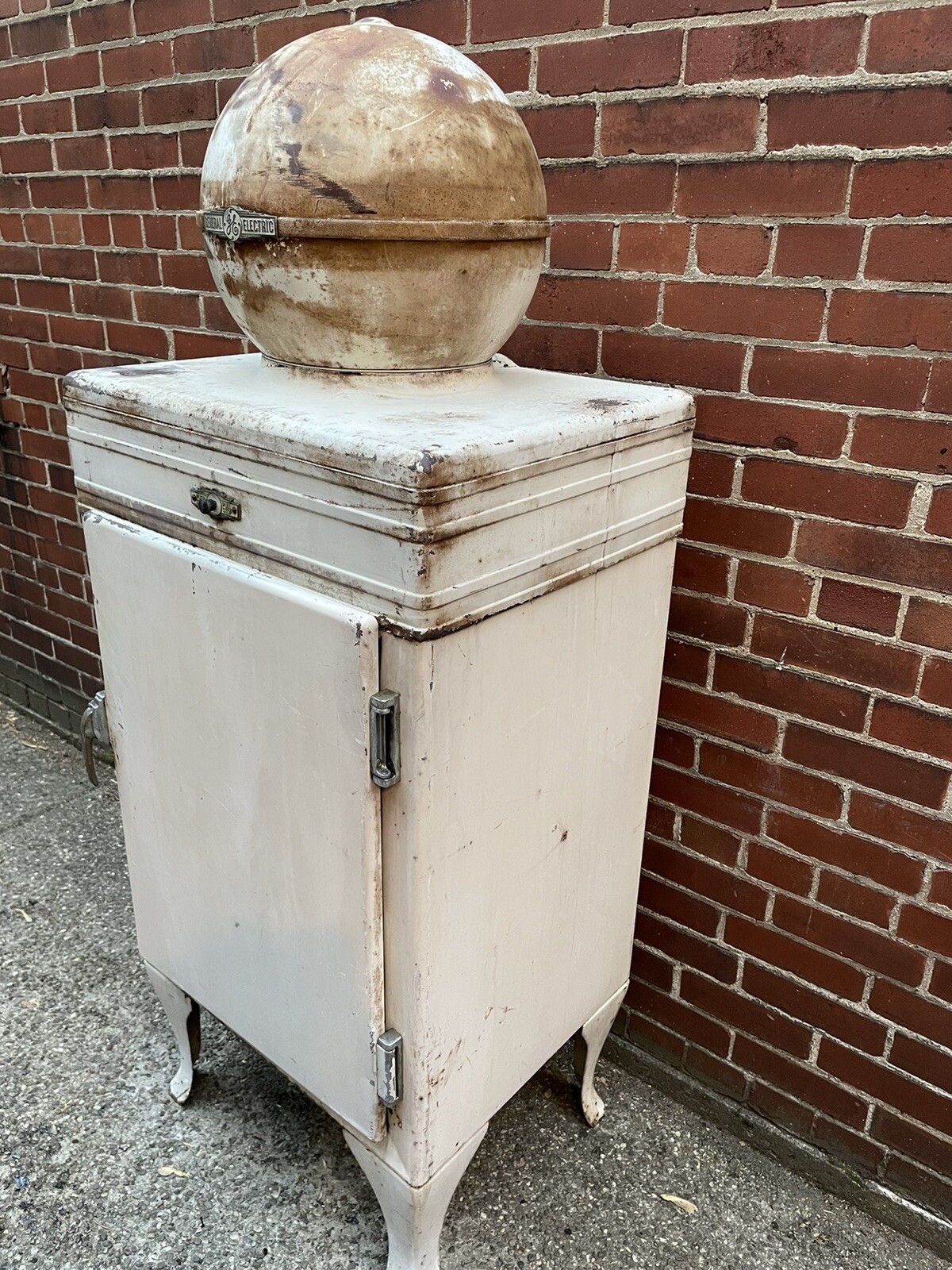 1920s 1930s GE Monitor Top Enamel Refrigerator Fridge Art Deco Antique ...