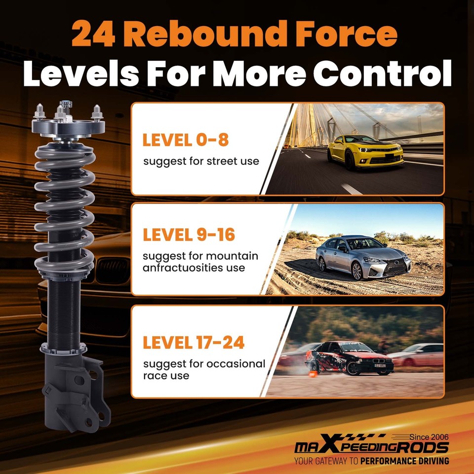 MaXpeedingrods Street Adjustable Coilover for Honda Civic & Si Sedan ...