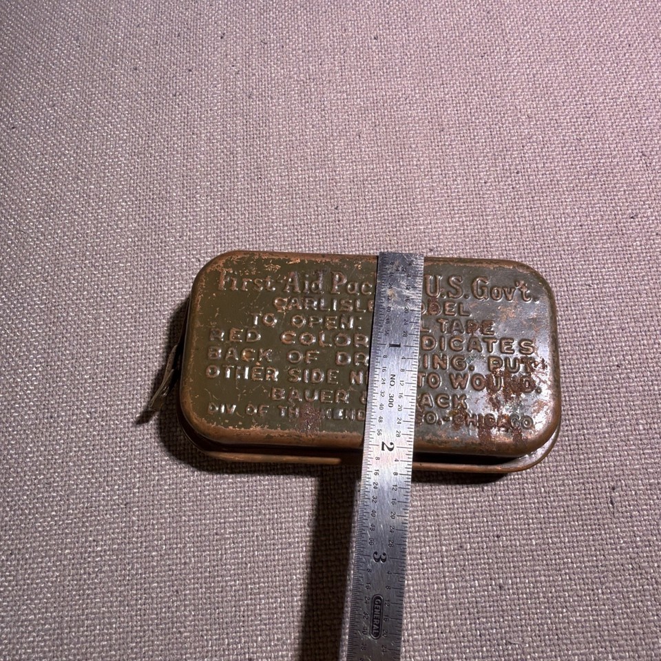 Original US WWII First Aid Packet-US Govt Carlisle Model By Bauer ...