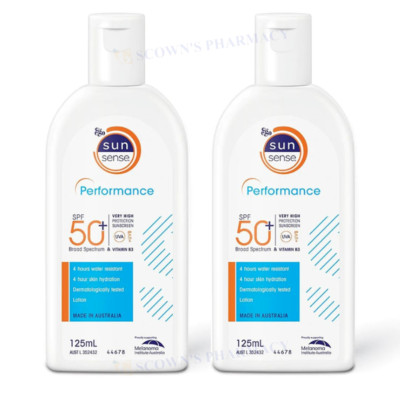 2 x EGO SunSense Performance SPF 50+ 125 ml - Non greasy Formula Sun ...