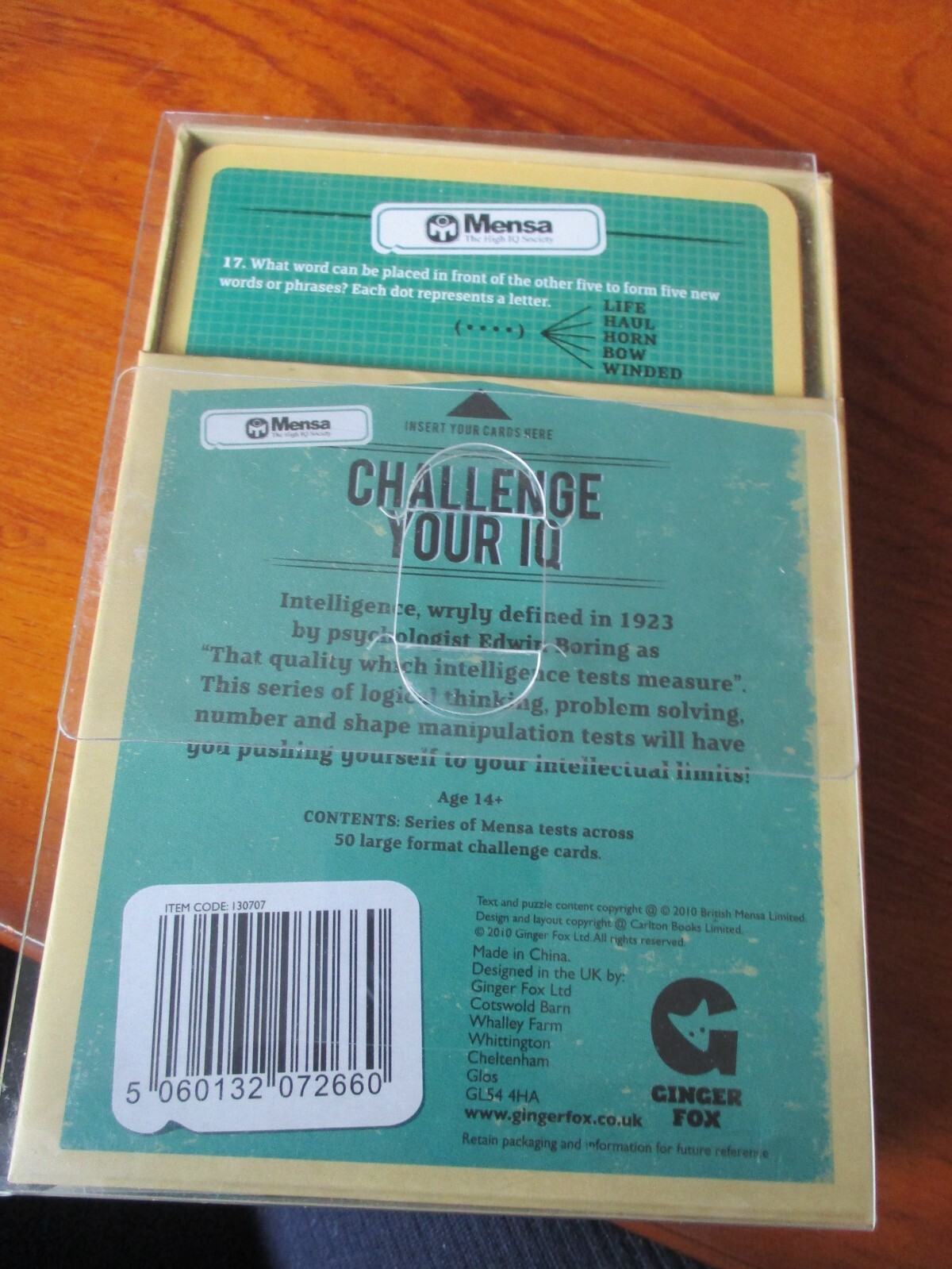 Mensa Challenge Your IQ 50 Card Pack 5060132072660 for sale online | eBay