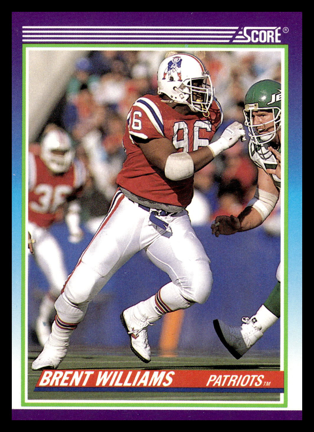 1990 Score #482 Brent Williams New England Patriots Football Card NM | eBay