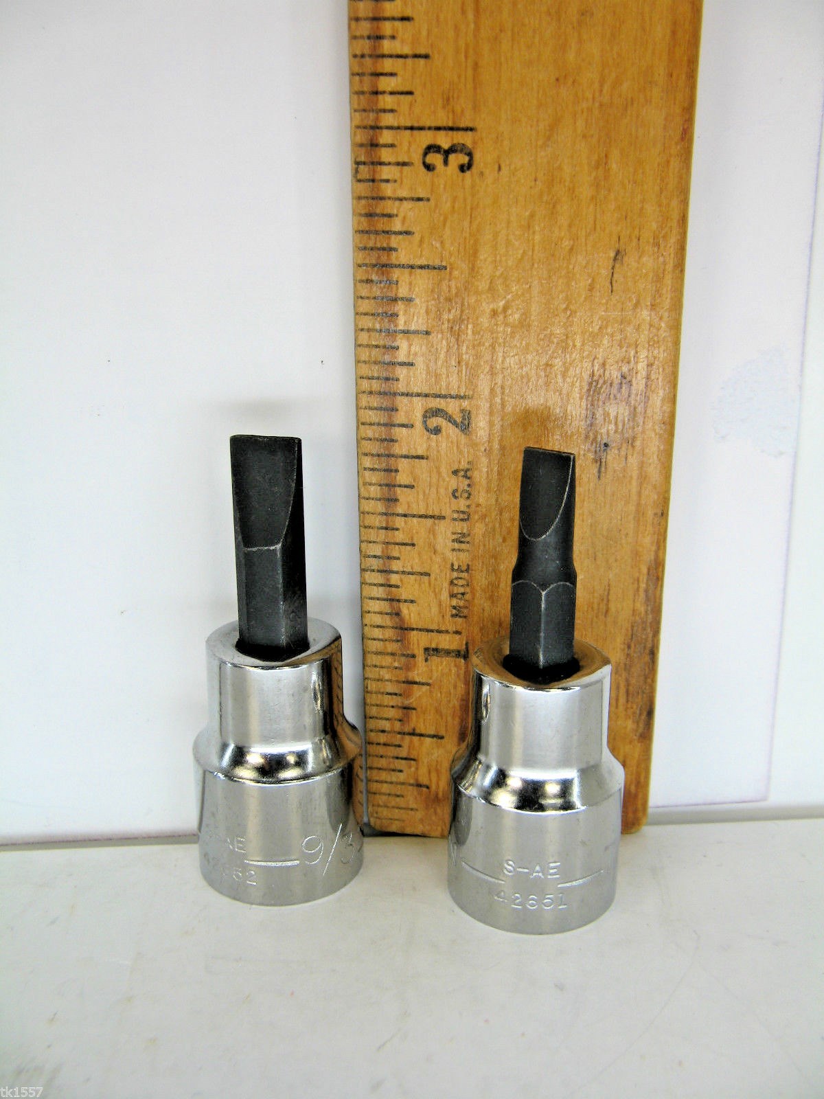 Set of 2 New Craftsman 3/8" Drive Slotted Bit Sockets. 42651 7/32 ...