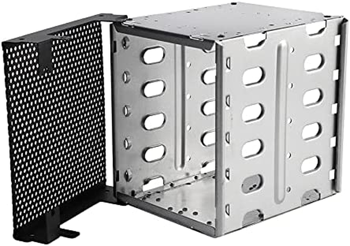 Stainless Steel Hard Drive Cage, 5.25" to 5X 3.5" Rack SAS for Computer ...