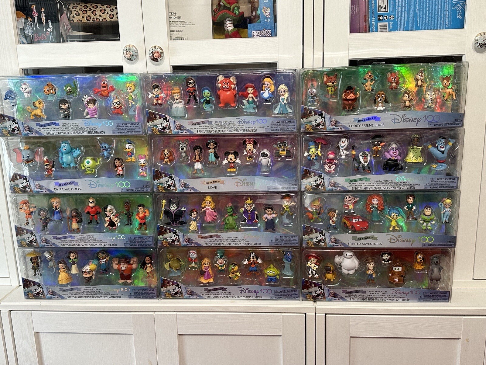 Complete Collection Of 12 Disney 100 Years Of Celebration Figure Packs ...