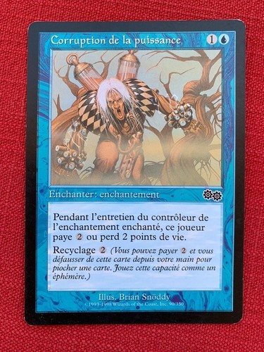 Carte Magic MTG Epopée d'Urza - Corruption de la puissance FR EX | eBay