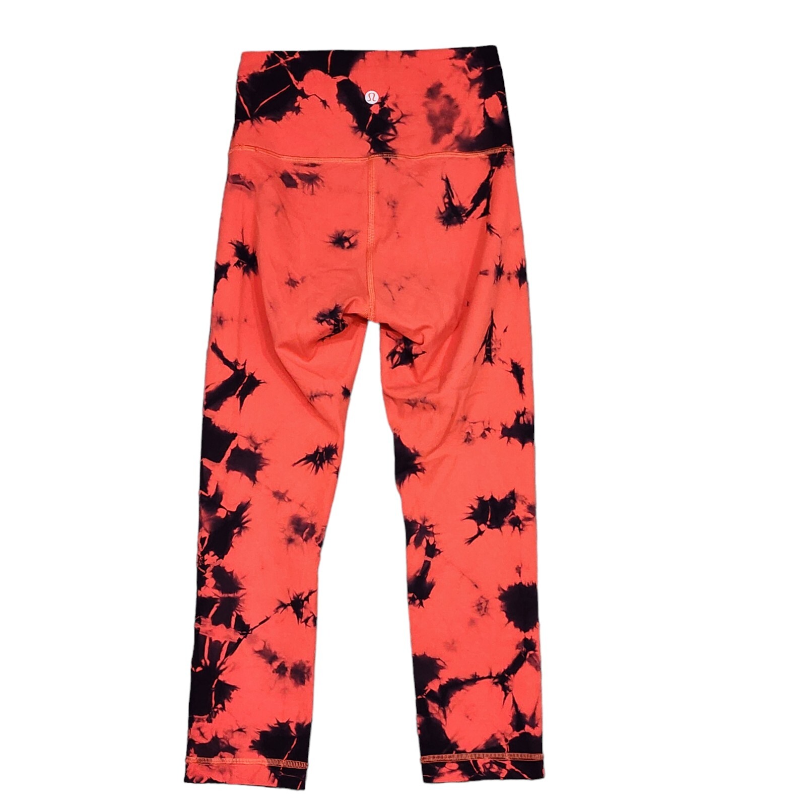 Lululemon Wunder Train HR Crop 21” Everlux Size 4 Tie Dye Carnation Red ...