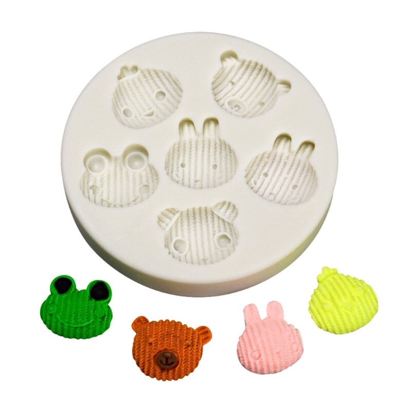 3D Cartoon Animal Silicone Mold Cake Baking Mold for Making Fondant ...