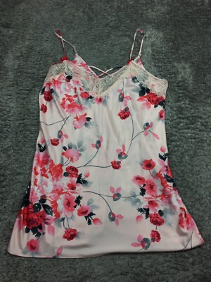 Apt 9 Pajama Top Womens Size 2XL Pink Floral Intimates Tank Lace ...