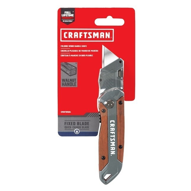 CRAFTSMAN UTILITY KNIFE w 3 BLADES WALNUT HANDLE | eBay