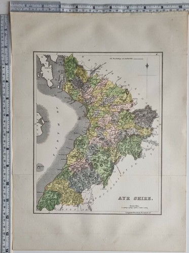 1884 Écossais Carte Ayr Shire Galston Ballantrae Cumnock | eBay