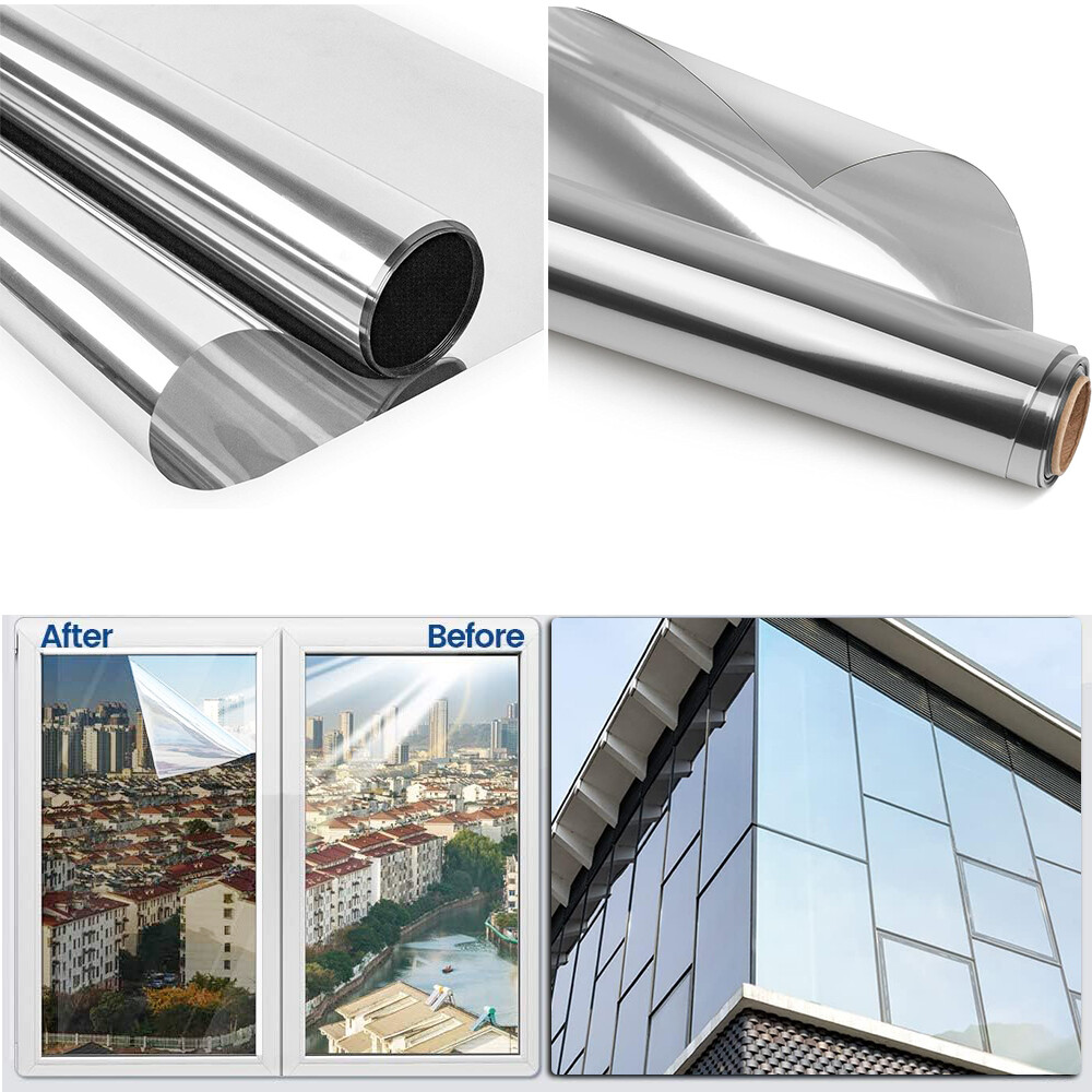 One Way Mirror Window Film Reflective Home Privacy Solar Tint Foil ...