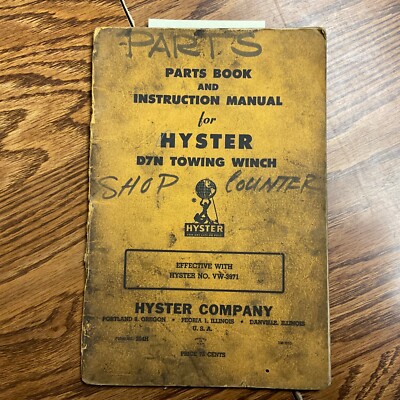 Manuals & Books - Tow Winch