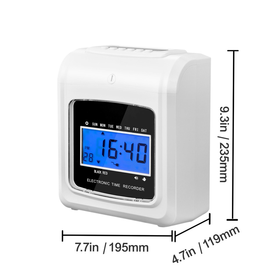 Punch Time Clock Time Tracker Machine for Employees With 102 Time Cards ...