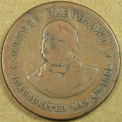 1885 Grover Cleveland Vintage Inaugural Token-Medal First Term,Combined ...