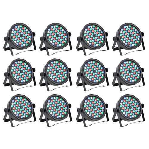 12pcs RGBW LED Light 162W PAR 64 DMX DJ Party Show Strobe Stage ...