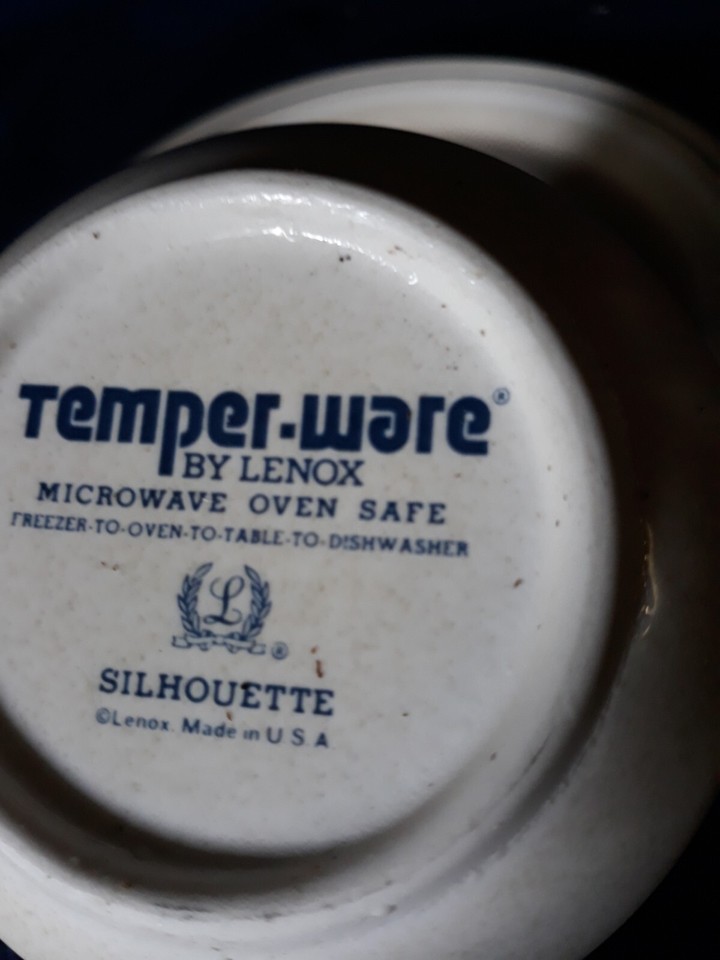 Lenox, Temper-ware, SILHOUETTE Cup & Saucer | eBay