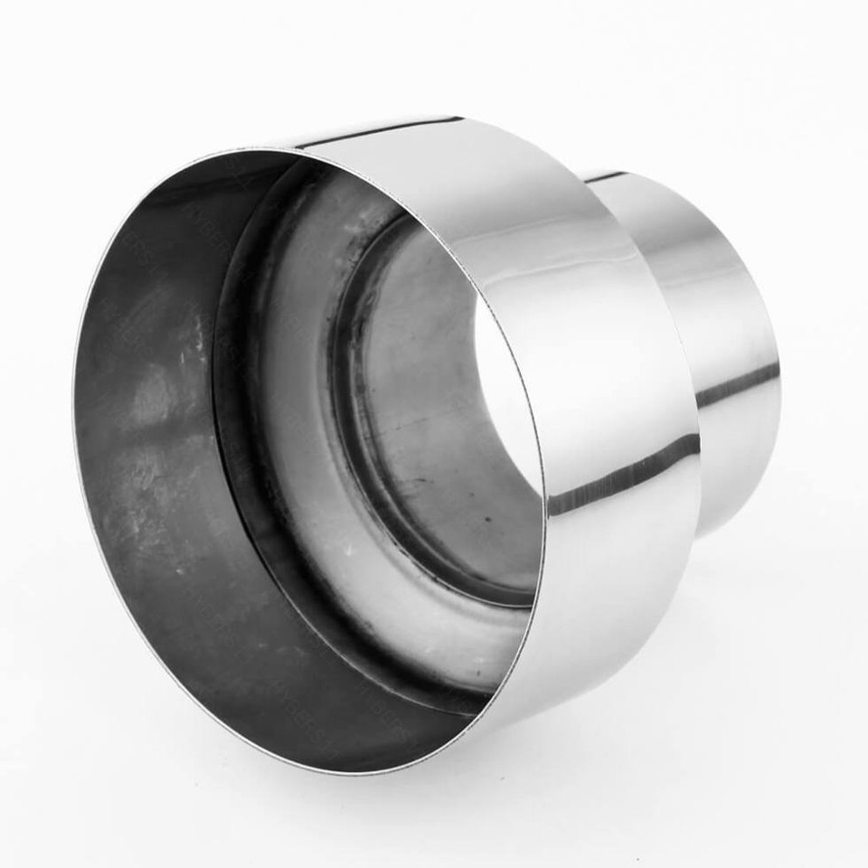 Polished 304 Stainless Steel Stove Chimney Pipe Adapter 4" OD to 6" OD ...