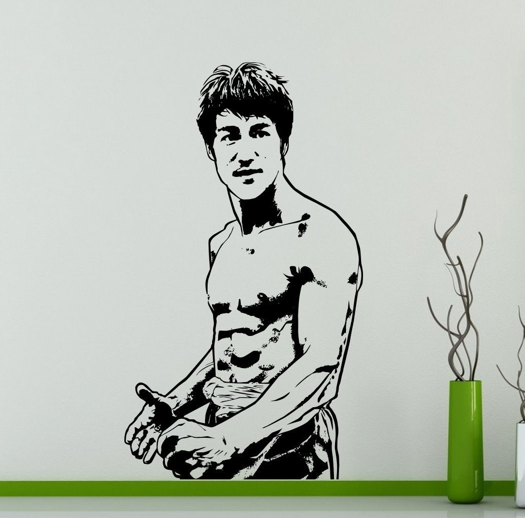 Bruce Lee Wall Vinyl Decal Film Actor Vinyl Sticker Martial Artist Home ...