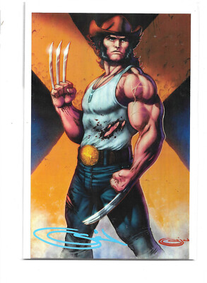 X-Men Wolverine Cowboy Logan - Comic Size print SIGNED by artist Sajad ...