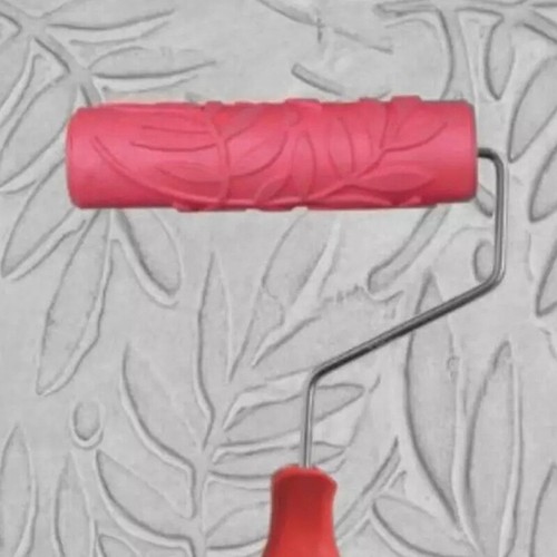 Leaves Pattern Rubber Roller Embossed Texture Pattern Paint Roller Home ...
