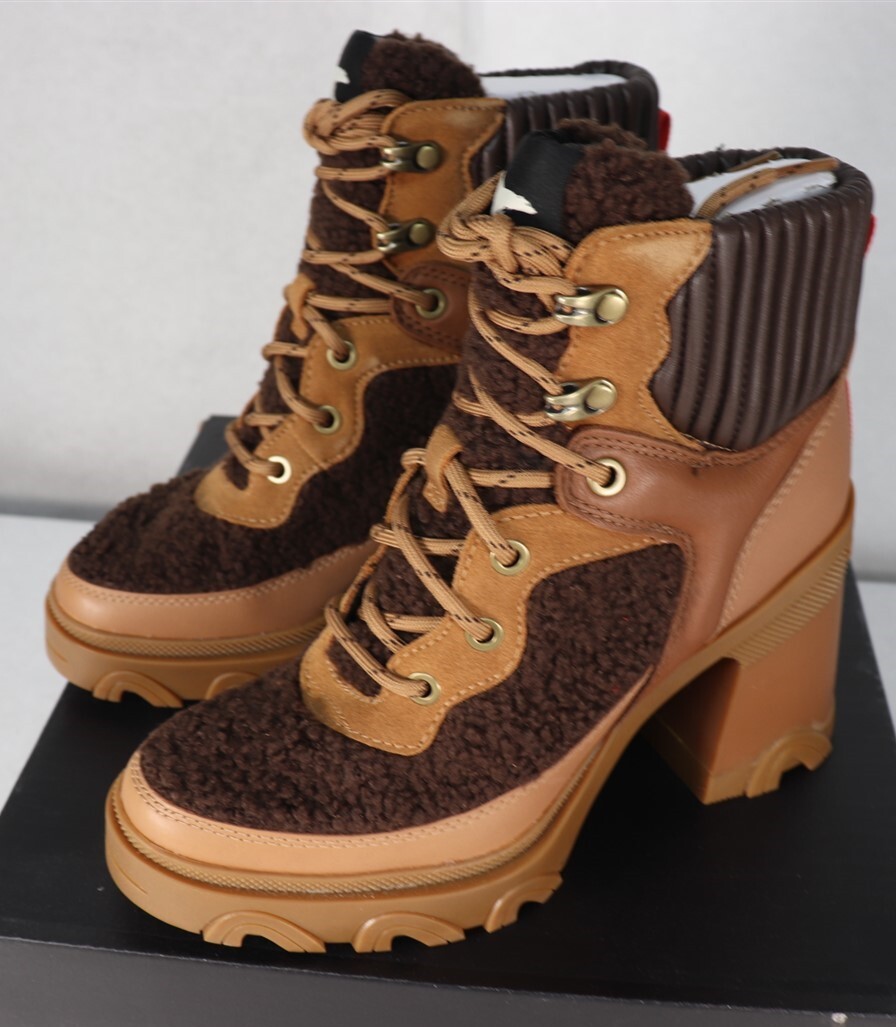 Sorel+Women%27s+Brex+Heel+Cozy+Dark+Brown+High+Heel+Boots+Size+8M for ...