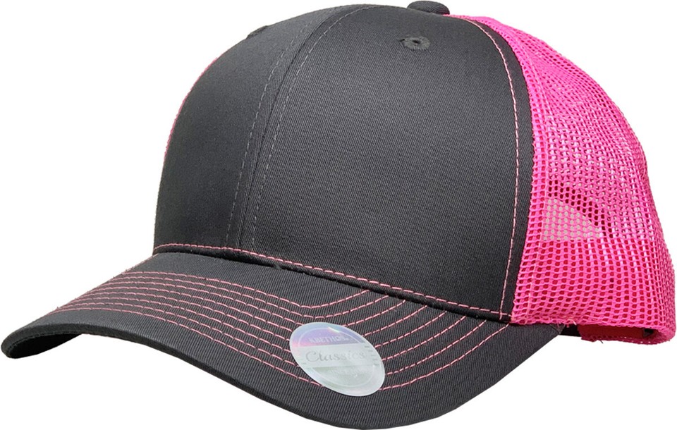 Classic 6 Panel Mesh Cotton Twill Trucker Cap Adjustable Snapaback Hat ...